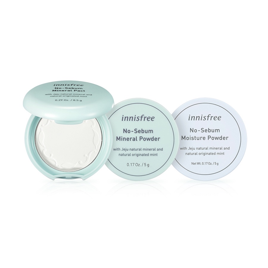 Innisfree No-Sebum Mineral Powder 5g with Jeju Natural Mineral and ...