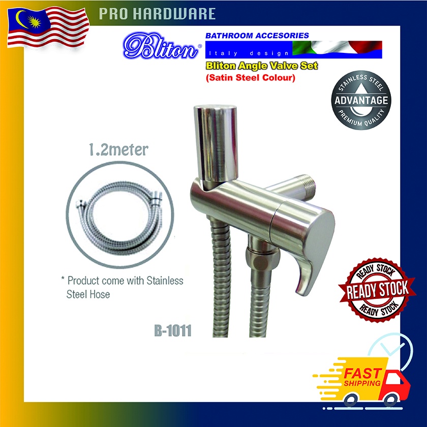 Heavy Duty Toilet Bathroom Bidet Set / Full Set Stainless / Angle Valve ...