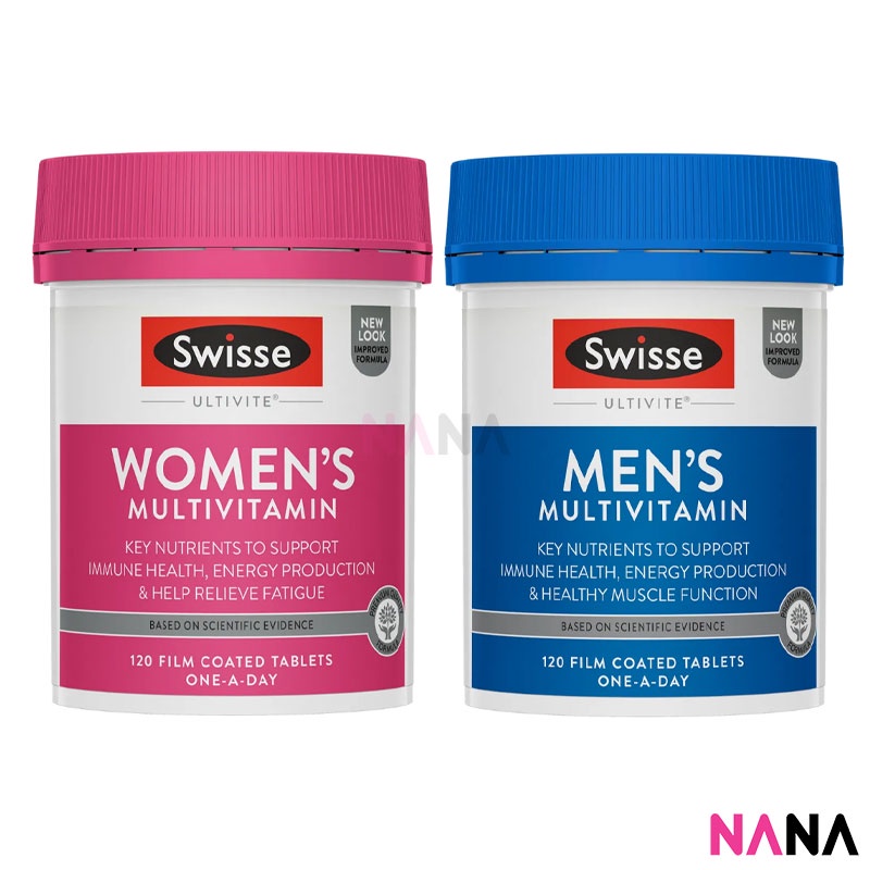 Swisse Ultivite Multivitamin Couple's Pack for Men & Women (120 Tablets ...