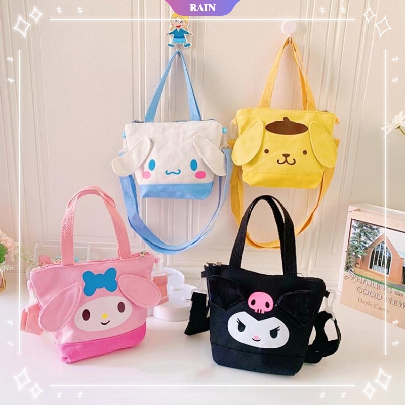Kawaii Sanrio My Melody Handbags Cartoon Kuromi Cinnamoroll Pom Pom ...
