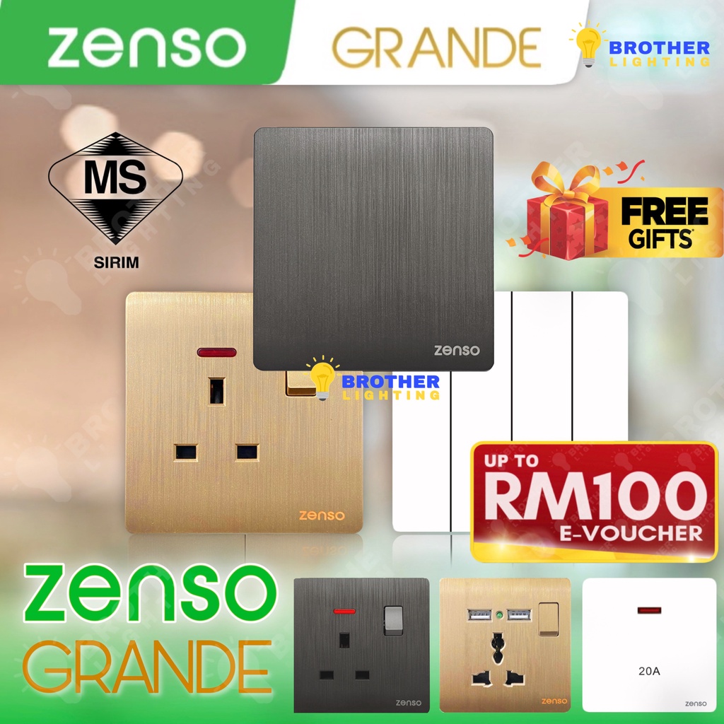 [SIRIM] Zenso Grande Socket and Wall Switch Slim Modern Switches Design ...