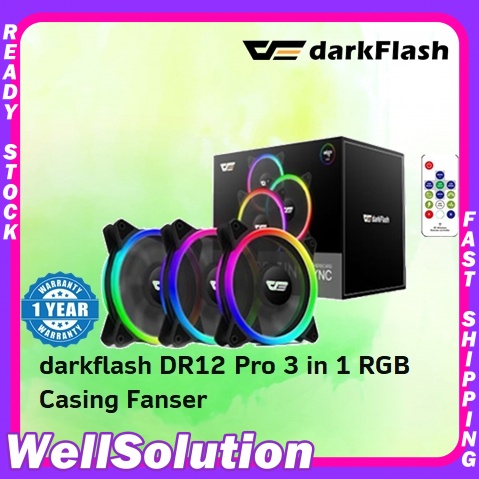 AIGO DARKFLASH DR12 Pro 3 in 1 RGB Casing Fans | Shopee Malaysia