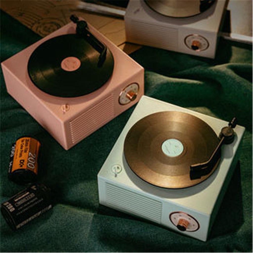 [GH] High Quality Retro Vinyl Record Player Bluetooth Speaker Wireless ...