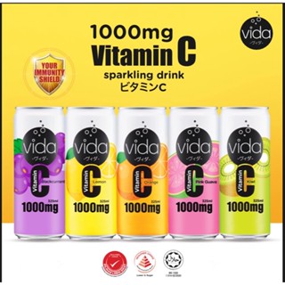 VIDA Vitamin C (325ml x 24 Cans @ 1 Carton) - ORANGE & LEMON & KIWI ...