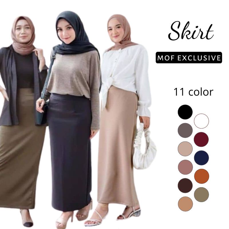Comfortable Stretchable Pencil Skirt Long Skirt Muslimah Fashion LS003 ...