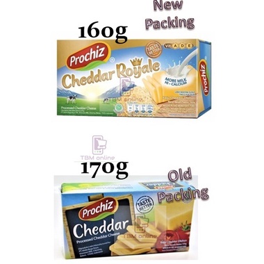Prochiz Processed Cheddar Royale Cheese Block 160g (Keju Cheddar Olahan ...