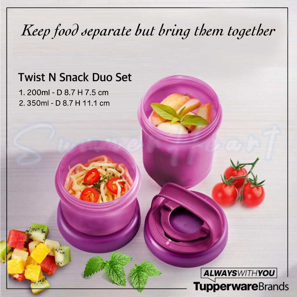 Tupperware Twist N Snack Duo Set (200ml+350ml) | Shopee Malaysia