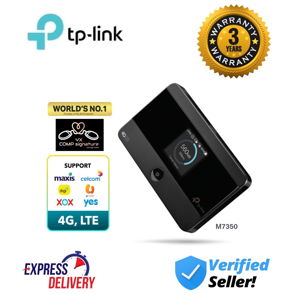 TP-Link TL-M7350 / M7350 4G LTE Mifi Portable Wireless Wifi Direct Sim ...