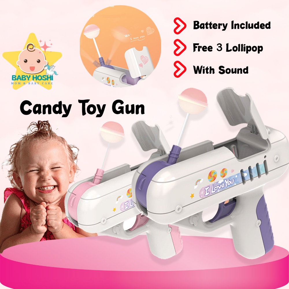 BH Lollipop Gun Kids Toys Pop Out Hidden Surprise Candy With Sound ...
