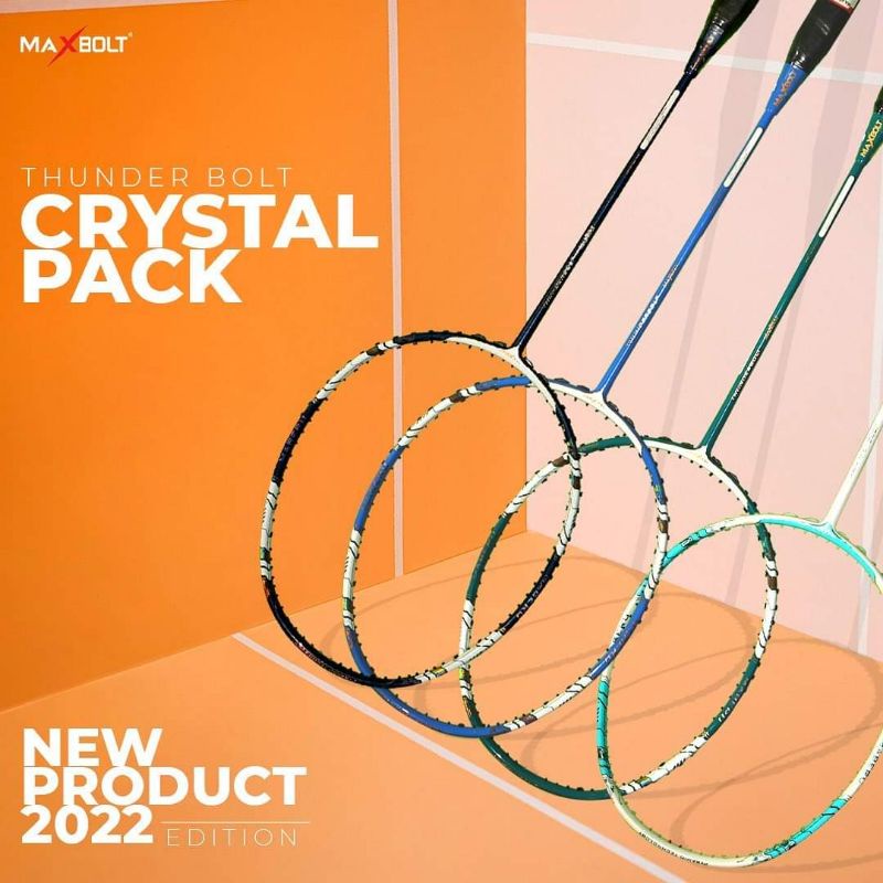 Thunderbolt Crystal Pack Maxbolt Badminton Racket | Lime/Tosca/White ...