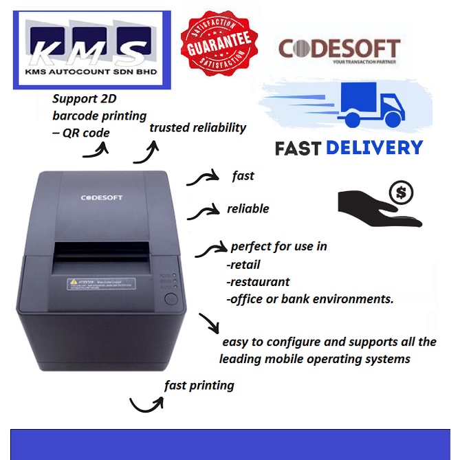 Code Soft codesoft TP-3260VL Thermal Receipt Printer | Shopee Malaysia