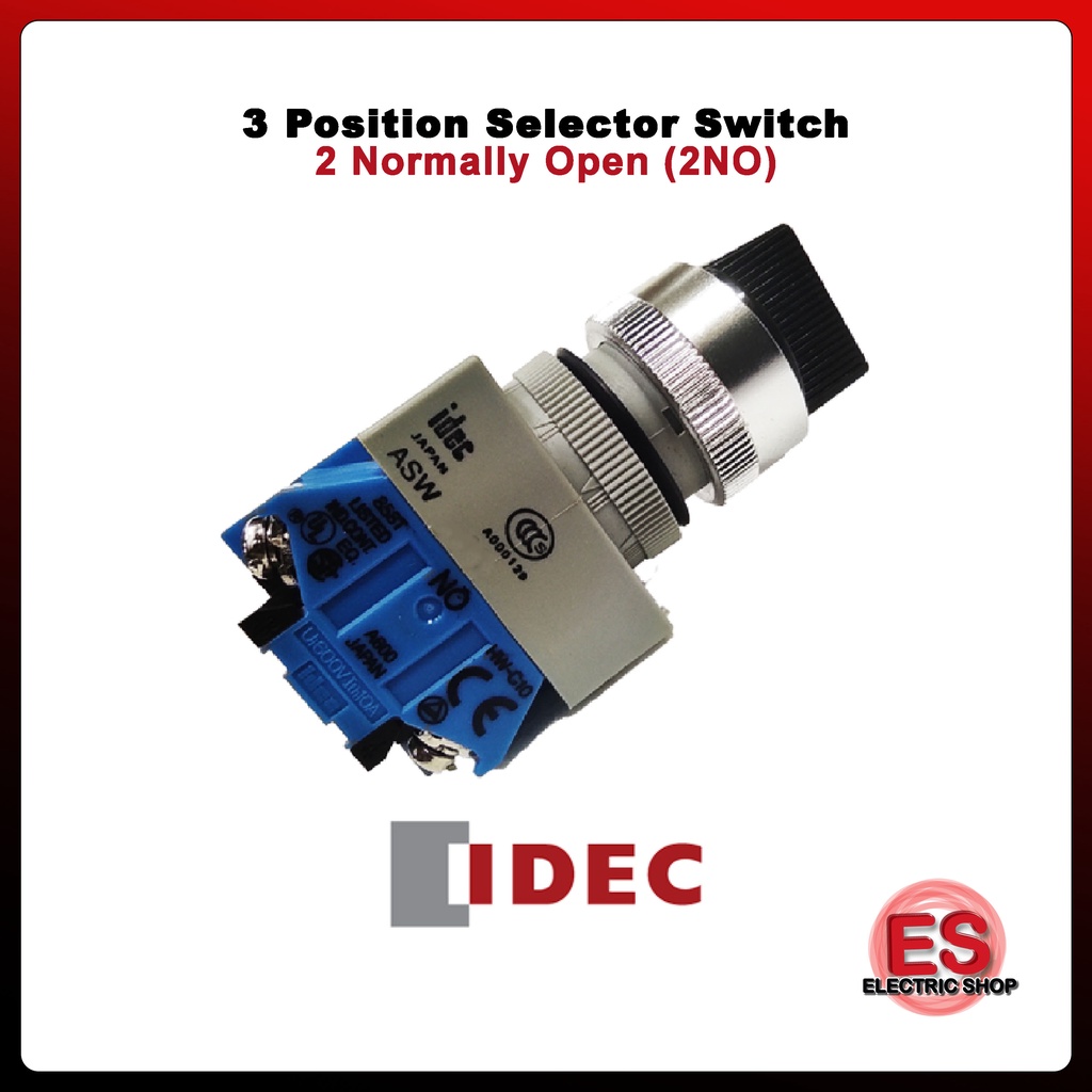 Idec 3 position selector switch with 2NO (2 Normally Open) / IDEC ASW320 | Shopee Malaysia