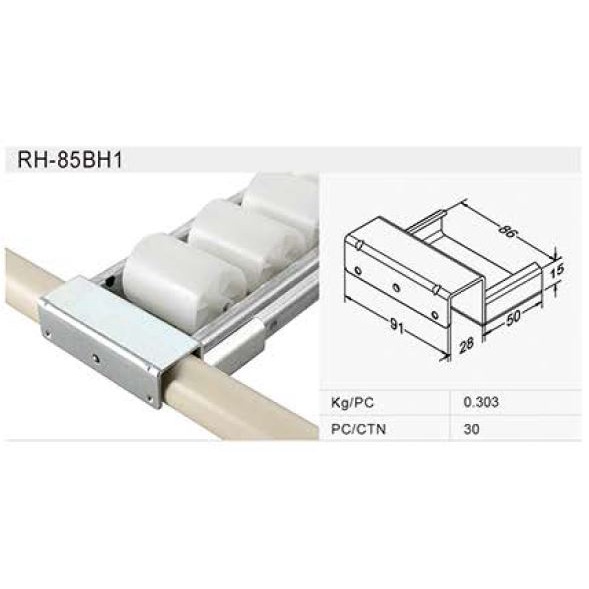 Placon roller type 80 bracket for Roller track for lean pipe rack ...