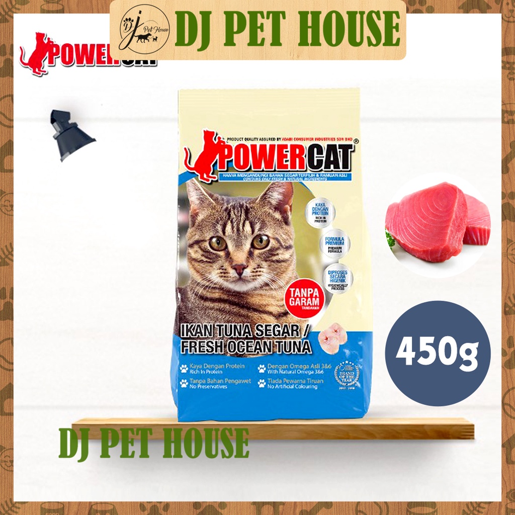 POWER CAT FRESH TUNA Cat Food 450G Dry Cat Food / Makanan Kucing ...