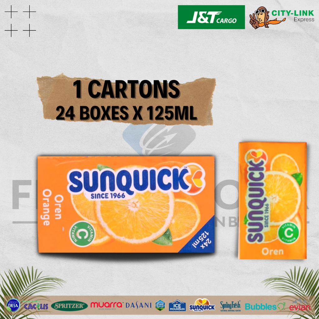 Sunquick Oren Kotak Juice Drink 1 Carton (24 x 125 ml) with FAST ...