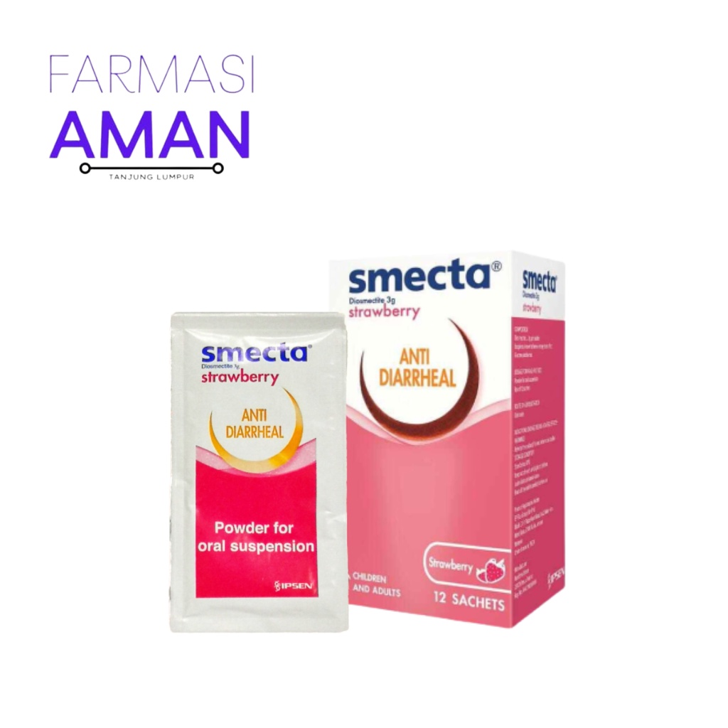 Smecta Anti-Diarrheal Strawberry Flavour 3g 1's | Shopee Malaysia