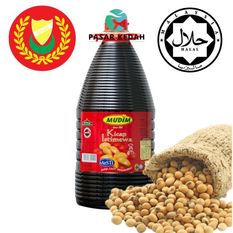 (2.5kg) Kicap Istimewa MUDIM Special Soy Sauce Kicap Utara Botol Besar ...