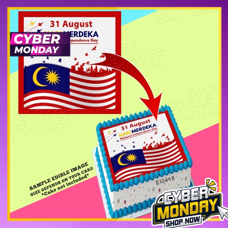 Printing EI Hari Merdeka 1 Edible Image Print Cake Photo Icing Paper ...