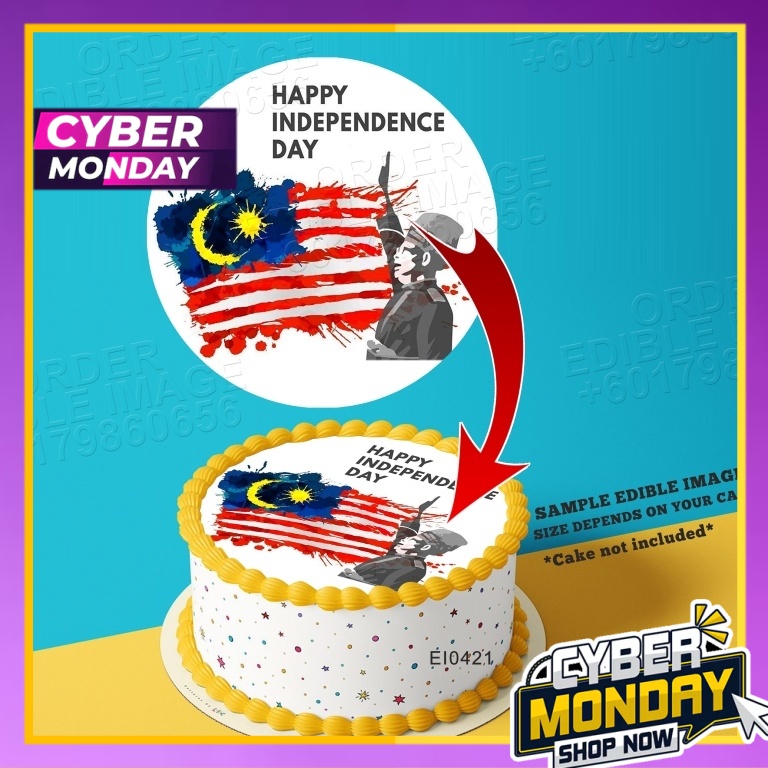 Printing EI Hari Merdeka 4 Edible Image Print Cake Photo Icing Paper ...