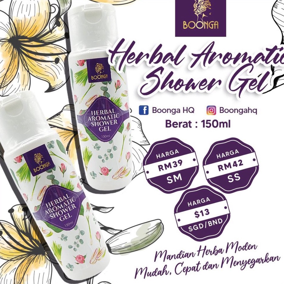 HERBAL AROMATIC SHOWER GEL | MANDIAN BOONGA | SABUN MANDIAN | GEL ...