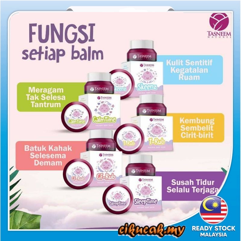 READY STOCK ORIGINAL Tasneem Naturel Baby Balm, Stommy Oil, Bac Out ...