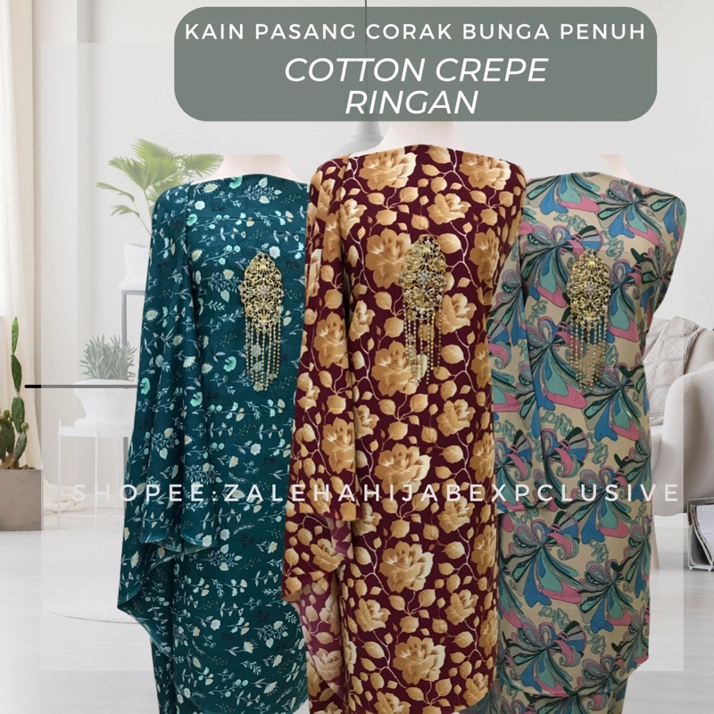 KAIN PASANG CORAK BUNGA PENUH BY ZALEHA TEXTILES | KAIN PASANG COTTON ...