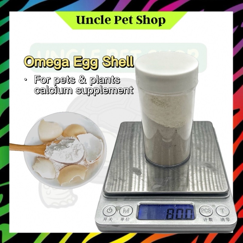omega egg shell calcium powder for dog/cat/reptiles/snail/hamster ...