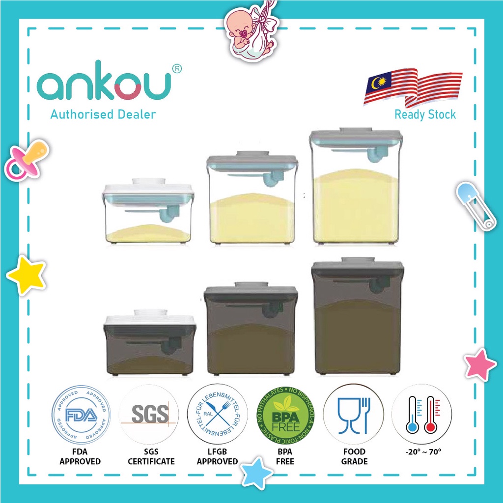 ANKOU Air Tight Milk Powder Container - Rectangle | Shopee Malaysia