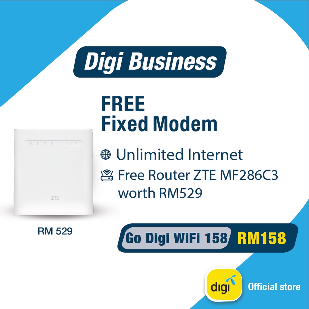 Go Digi WiFi Unlimited Broadband [FREE Router ZTE MF286C3] | Shopee ...