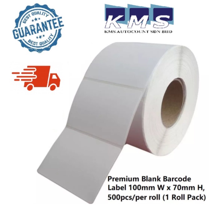 Thermal Barcode Label Sticker 100mm x 70mm (500pcs) (1roll) | Shopee ...