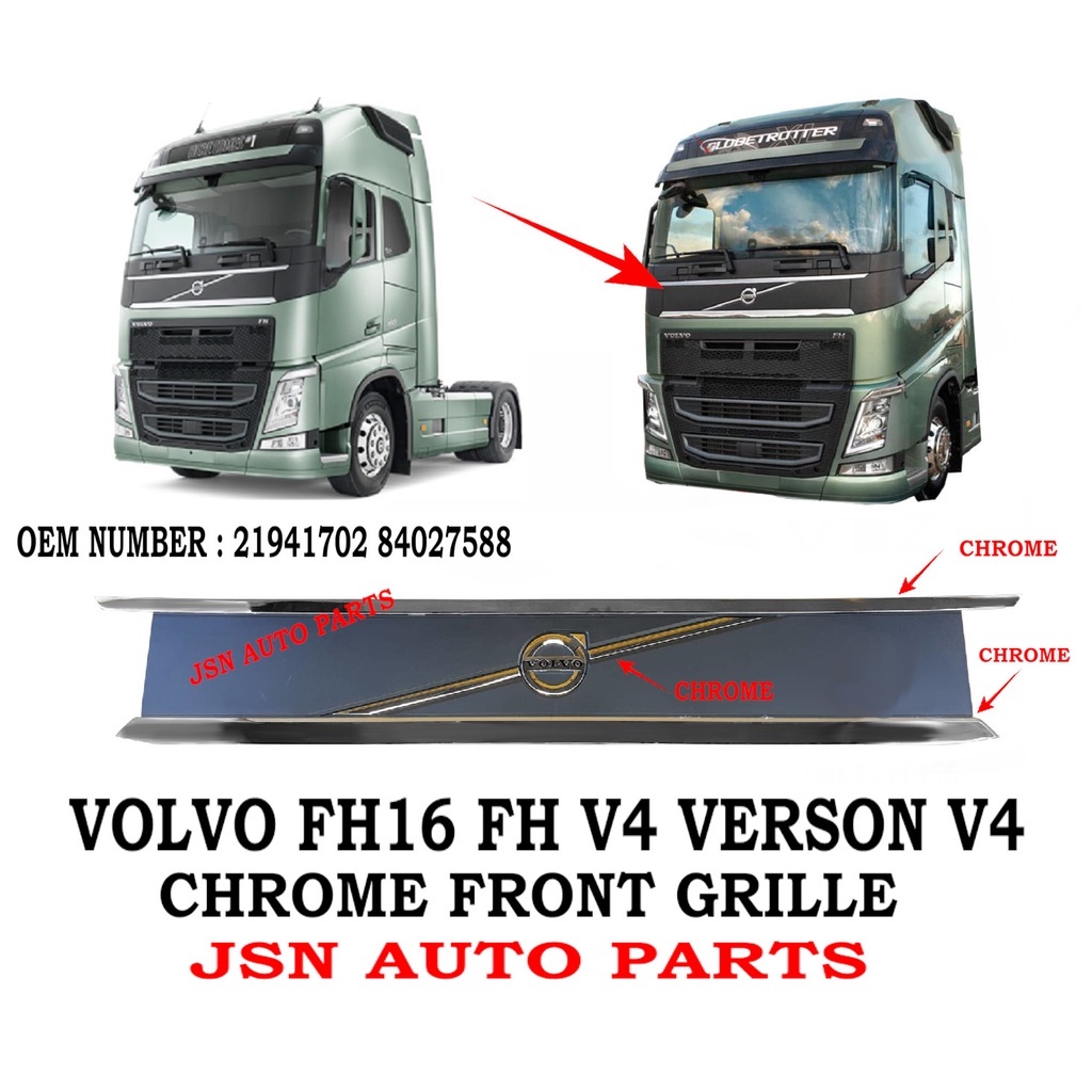 J121S14 CHROME GRILLE VOLVO FH16 FH V4 VERSON 4 21941702 LORRY TRUCK ...