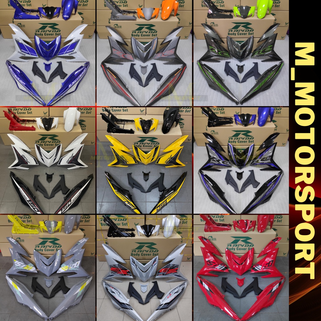 YAMAHA RAPIDO BODY COVER SET Y15 Y15ZR V2 EXCITER RC (STICKER TANAM/AIRBRUSH) - PART 2 | Shopee ...