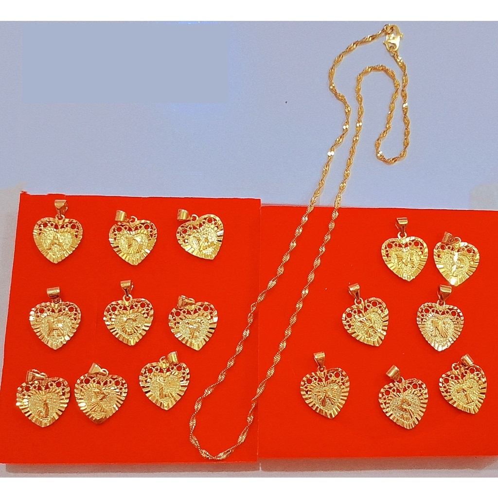 Emas Korea Gred A RANTAI LEHER GILA2 + PENDANT LOVE NECKLACE GOLD ...