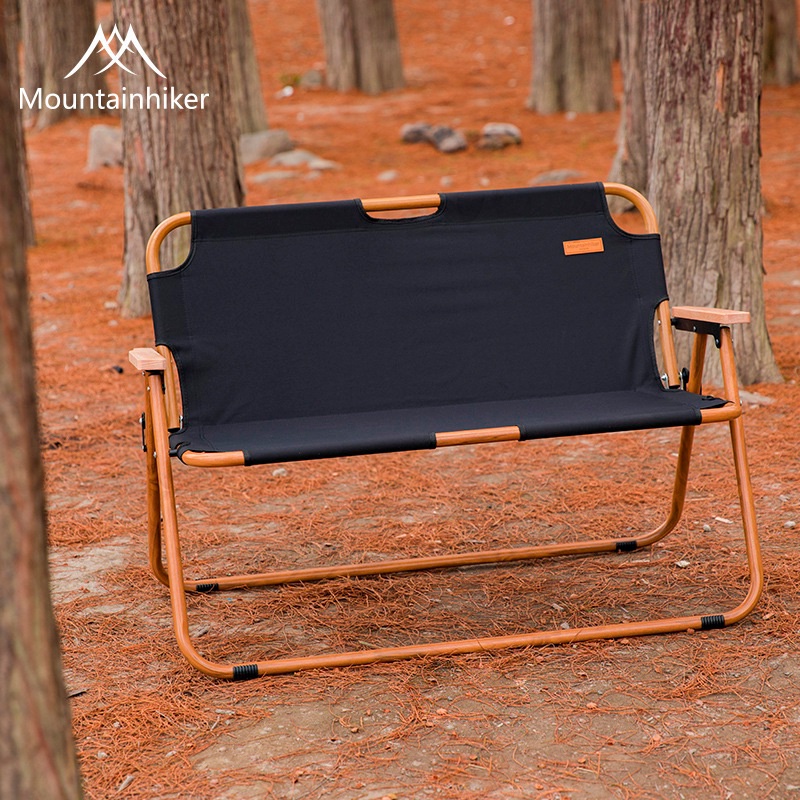 MOUNTAINHIKER Lightweight Double Seats Kermit Wood Grain Aluminium ...