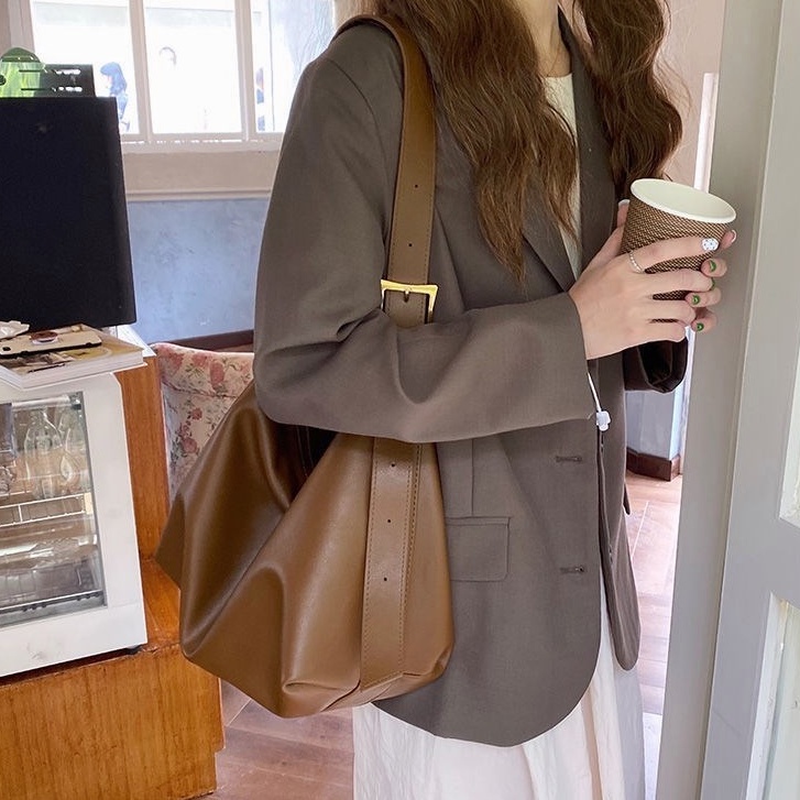 Soft leather Messenger Bag Women Handbag Tote Bag Korean Soft Collapse ...