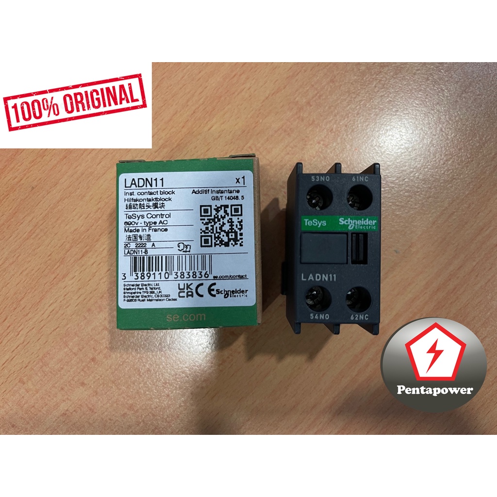 Schneider LADN11 TeSys D - auxiliary contact block - 1 NO + 1 NC ...
