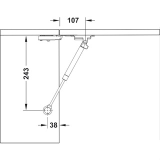 Hafele Soft Close Hydraulic Gas Spring for Cabinet Door Pneumatic ...