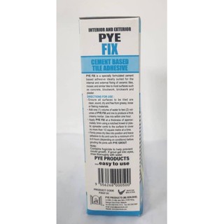 PYE FIX GREY CEMENT BASED TILE ADHESIVE 1KG | Shopee Malaysia