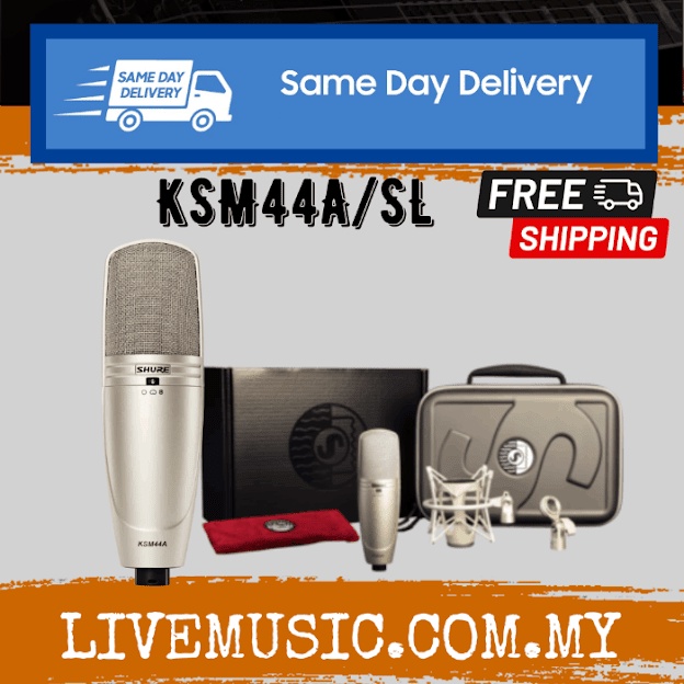 Shure KSM44A/SL Large Diaphragm Condenser Microphone ( KSM44A-SL ...