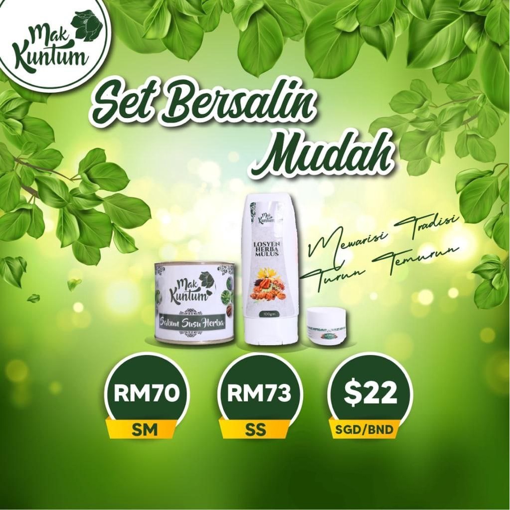 SET BERSALIN MUDAH | SABUN SUSU HERBA | LOSYEN HERBA MULUS | BALM PILIS ...