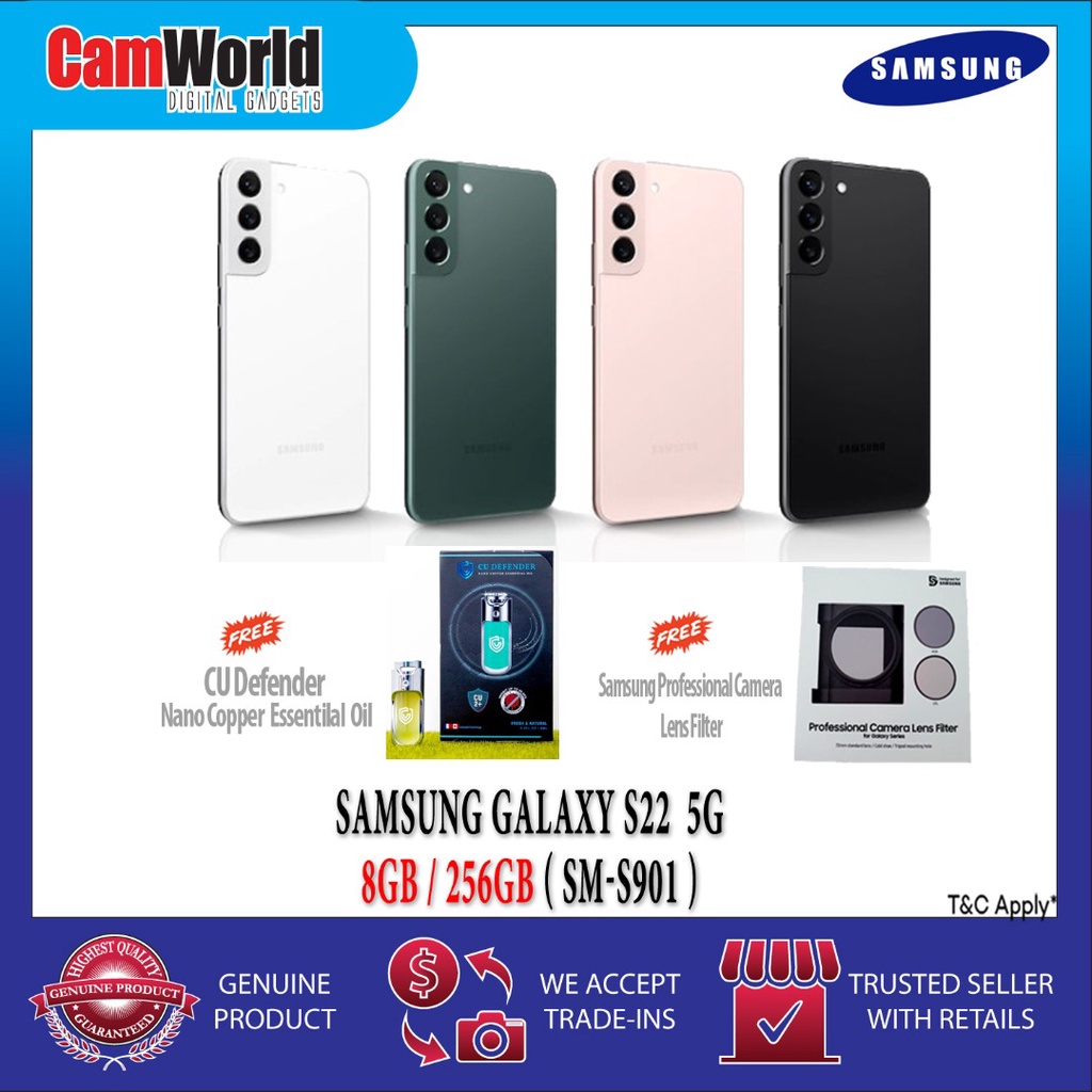 Samsung Galaxy S22 ( SM-S901 ) ( 8GB ROM + 256GB RAM ) With CU Defender ...