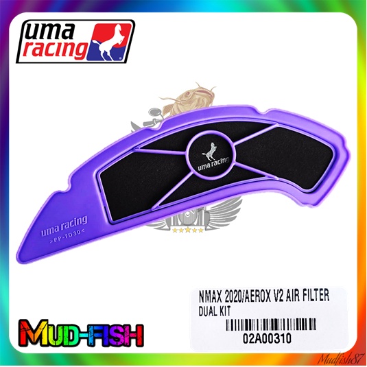 UMA RACING AIR CLEANER DUAL KIT FOR YAMAHA NMAX 2020 V2 | AEROX V2 (NEW ...