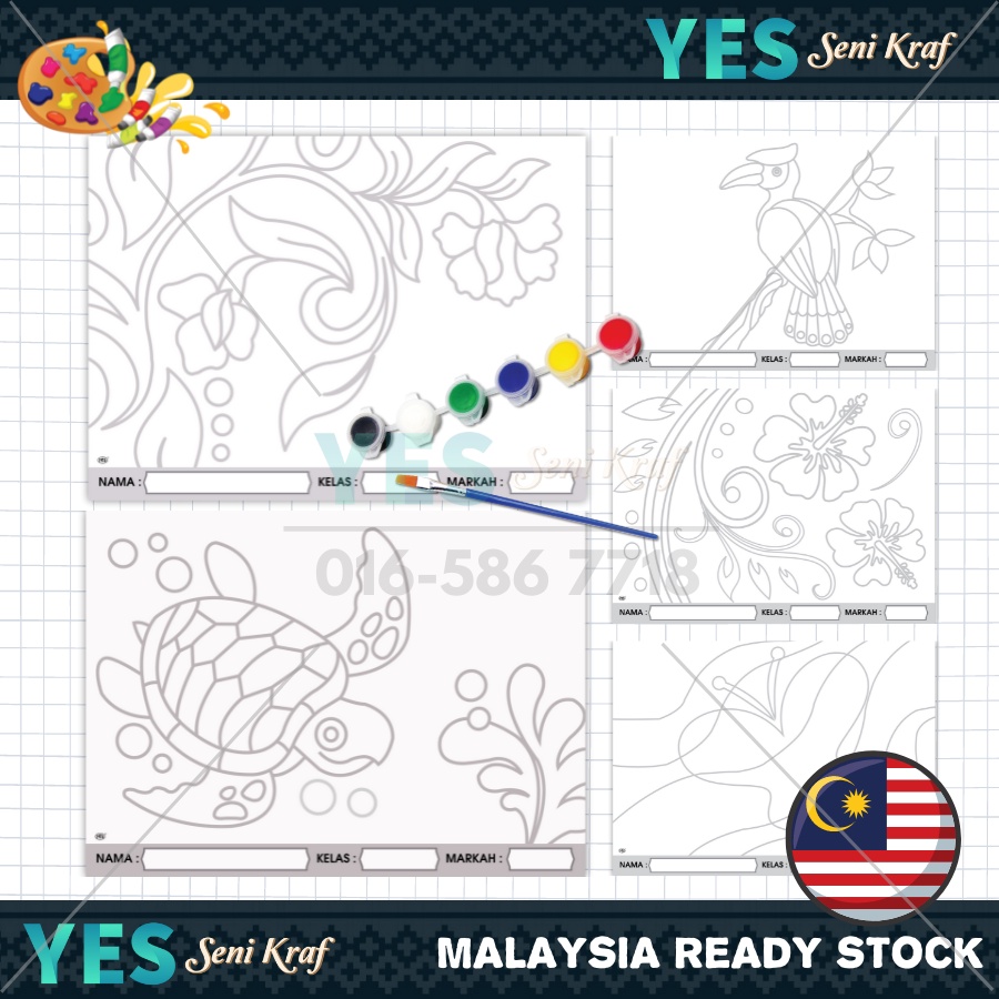 [READY STOCK] Aktiviti Mewarna SENI KRAF KERTAS MEWARNA | KSSR Tahun 1 ...
