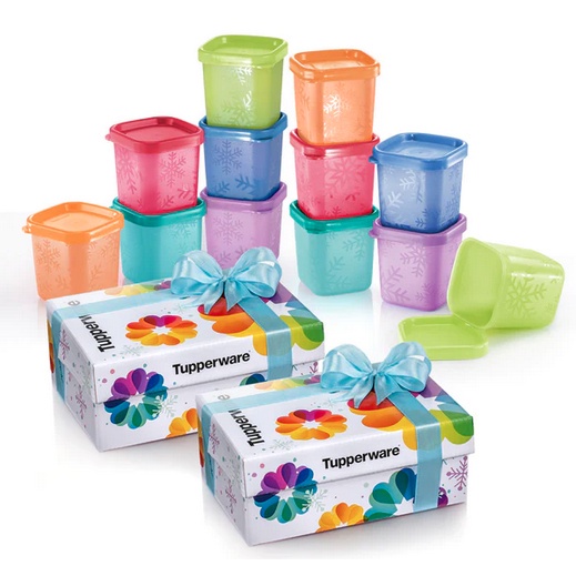 Tupperware Rainbow Cubes Gift Set with Box / 80ML CUBES TUPPERWARE ...