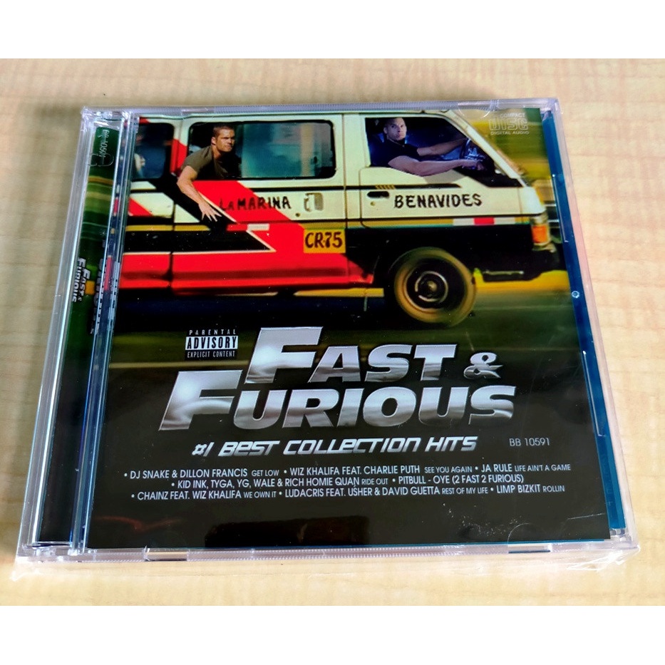 Fast & Furious #1 Best Collection Hits Movie Soundtracks CD Wiz Khalifa ...