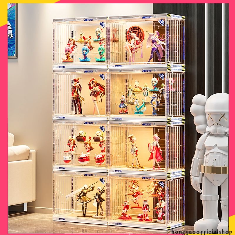 Blind box storage display shelf hand-made shelf transparent dust-proof ...