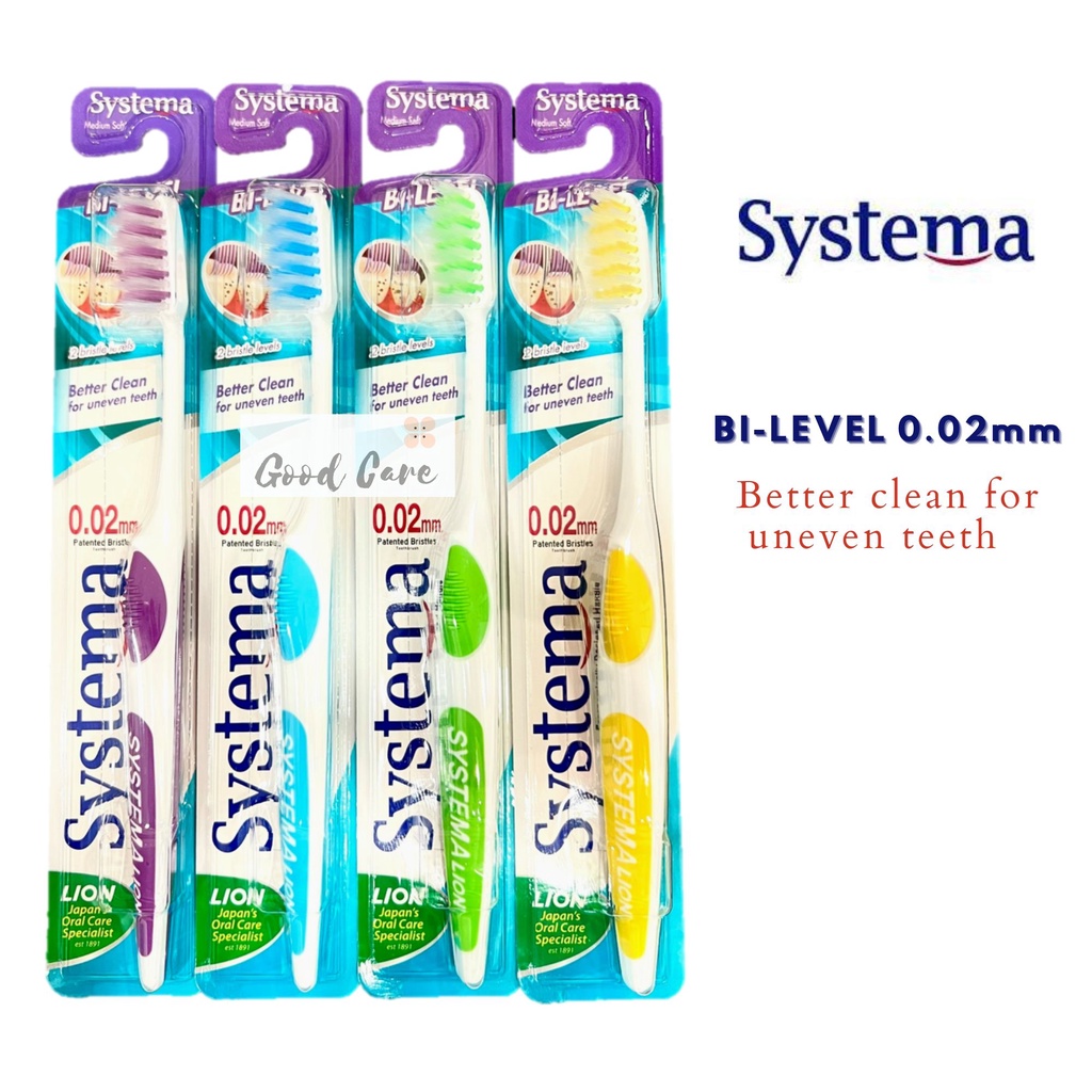 Systema Bi-Level Bristle Toothbrush *0.02mm bi-level bristle for better ...