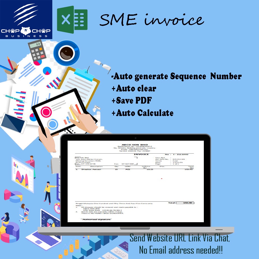 Sales Invoice Template V3.0 automate | Shopee Malaysia