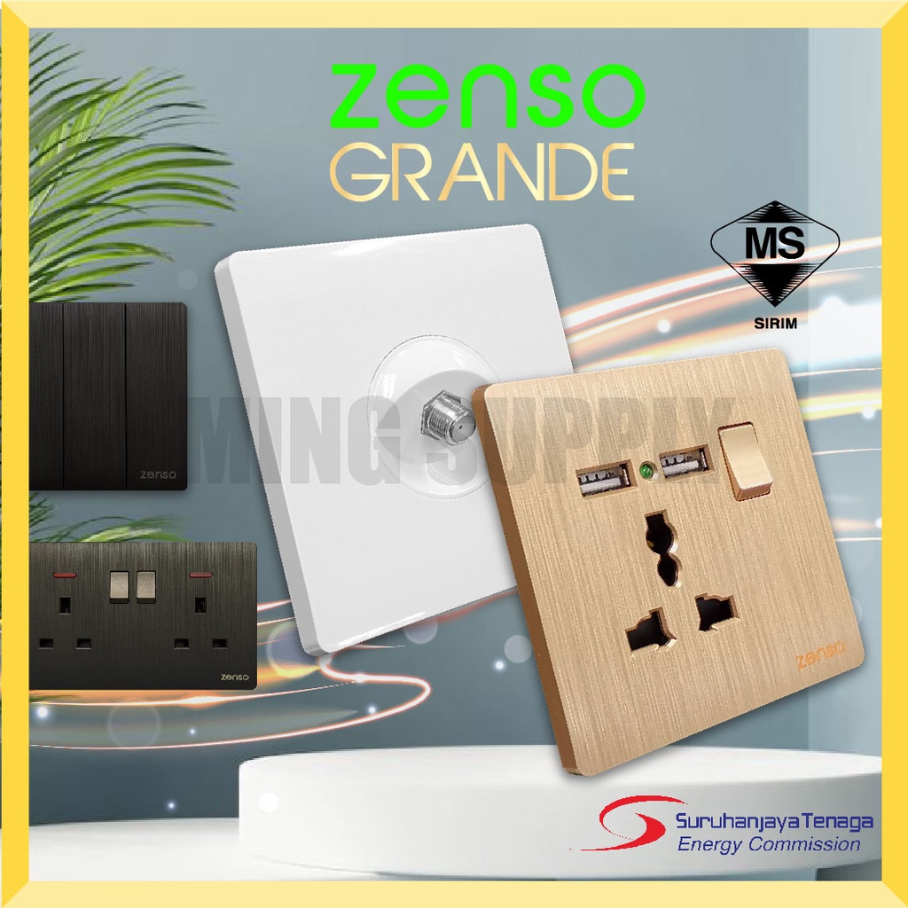 MS_ SIRIM ZENSO Grande Model Switch Metallic Surface Power Wall ...