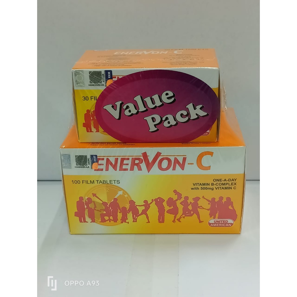 ENERVON C 100+30 TABLET ( VITAMIN B+C ) EXP: SEPT 2023 | Shopee Malaysia